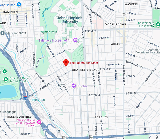 16. the papermoon diner map