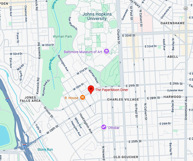 16. the papermoon diner map