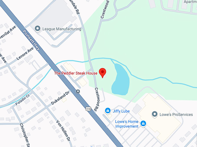 16. the peddler steak house map