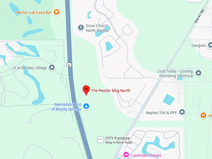 16. the pewter mug north map