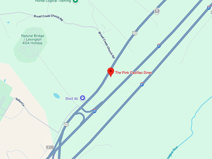 the pink cadillac diner map