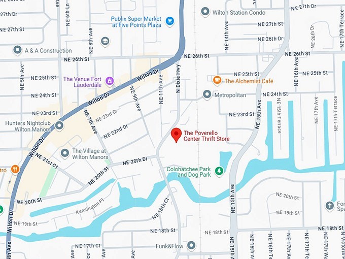 16. the poverello center thrift store map