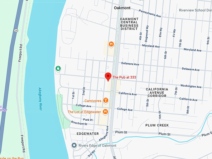 16. the pub at 333 map