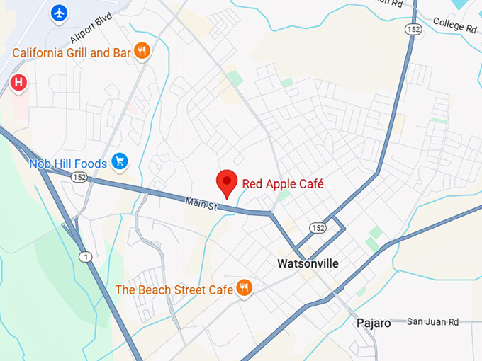 16. the red apple cafe map