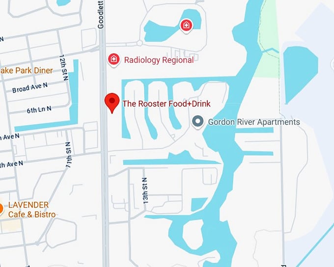 16. The Rooster Food+Drink map