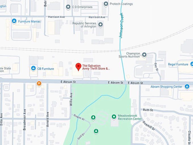 the salvation army thrift store & donation center map