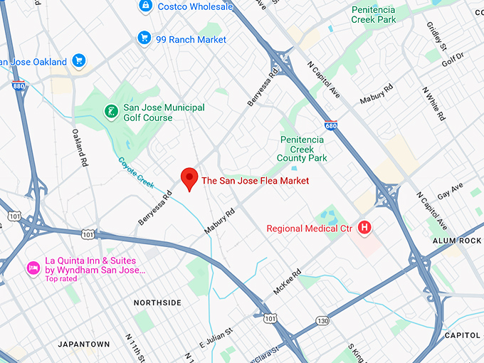 16. the san jose flea market map