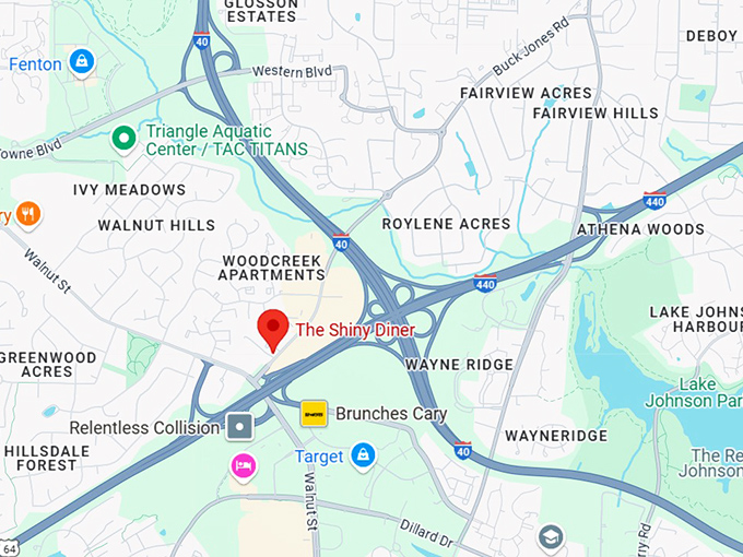 16. the shiny diner map