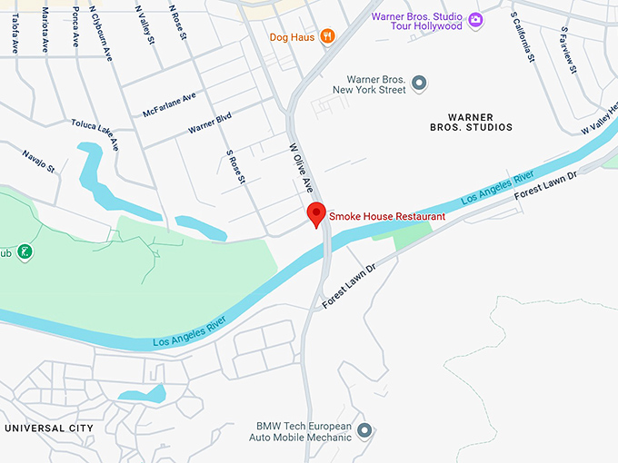 16. the smokehouse restaurant map