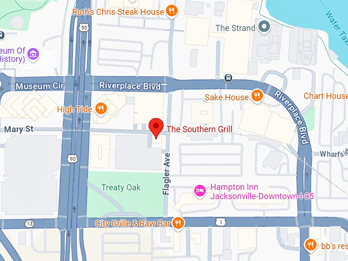 16. the southern grill map