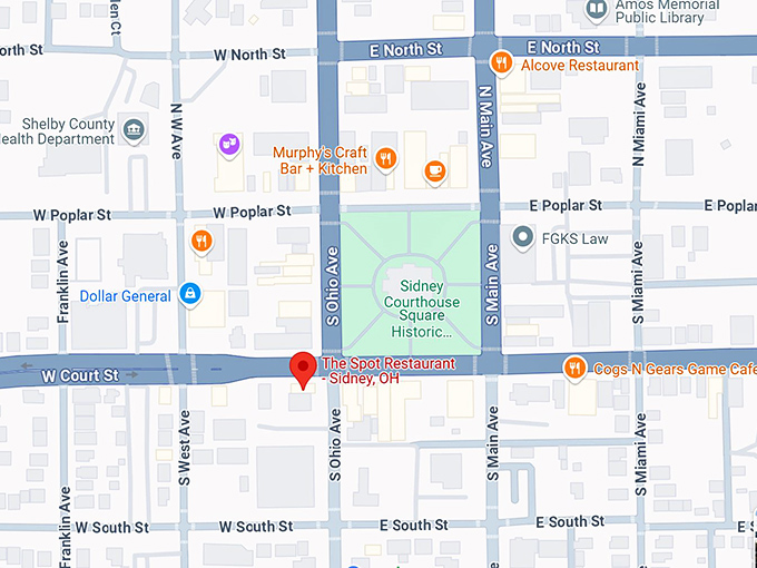 16. the spot restaurant sidney, oh map