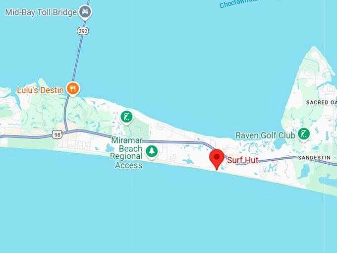 16. the surf hut map