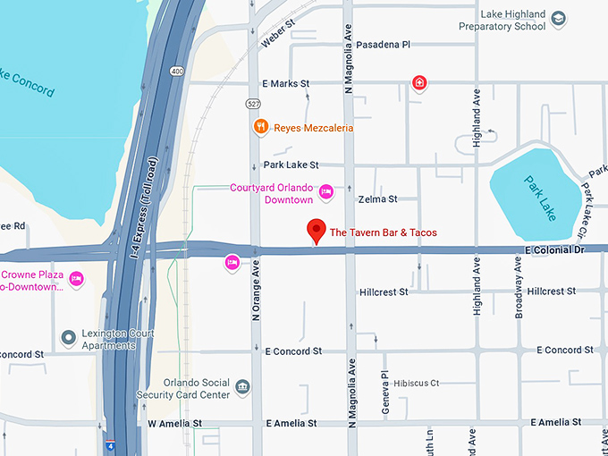 16. the tavern bar & tacos map