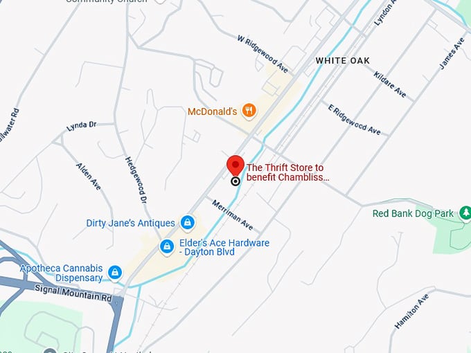 16. the thrift store to benefit chambliss center for children map