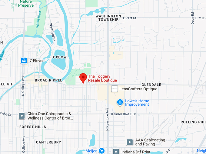 16. the toggery resale boutique map