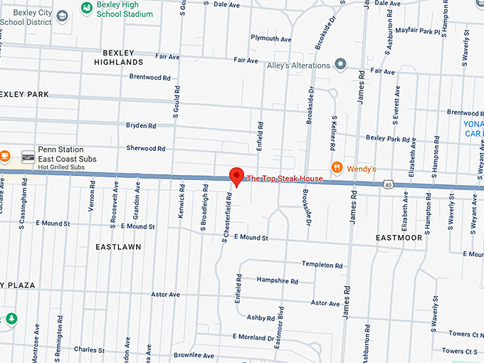 16. the top steak house map