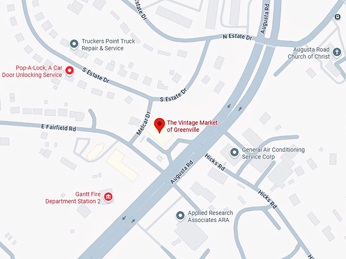 the vintage market of greenville map