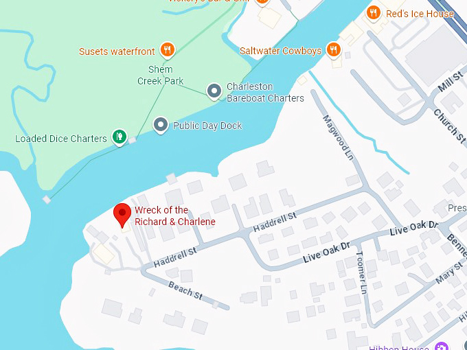 16. the wreck of the richard & charlene map