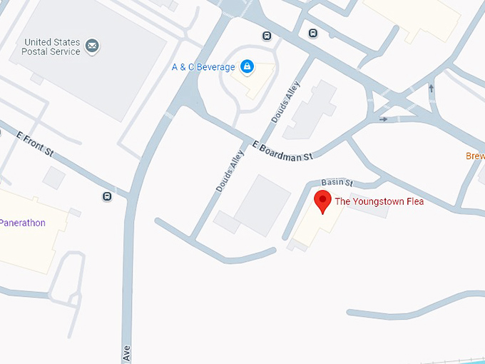 the youngstown flea map