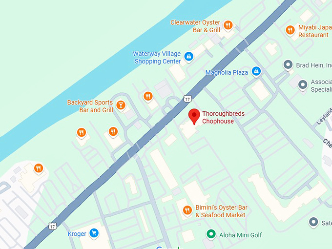 16. thoroughbreds chophouse map