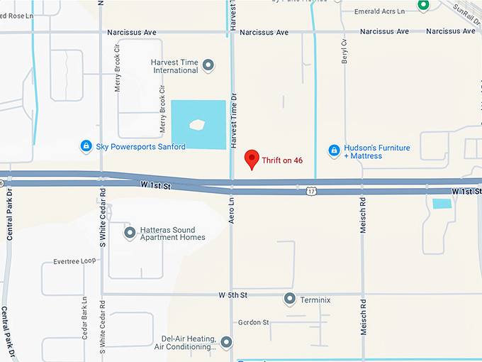 16. thrift on 46 map