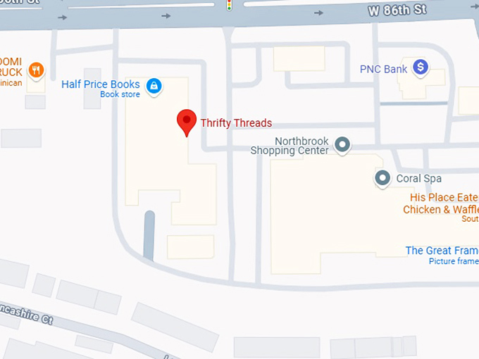 16. thrifty threads map