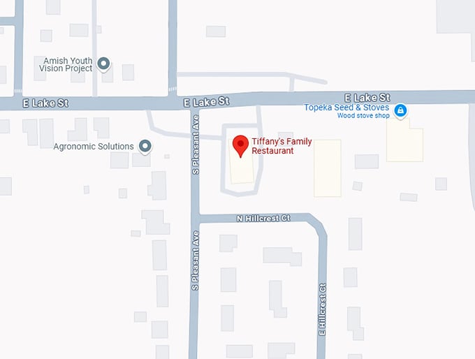 16. tiffany's family restaurant map