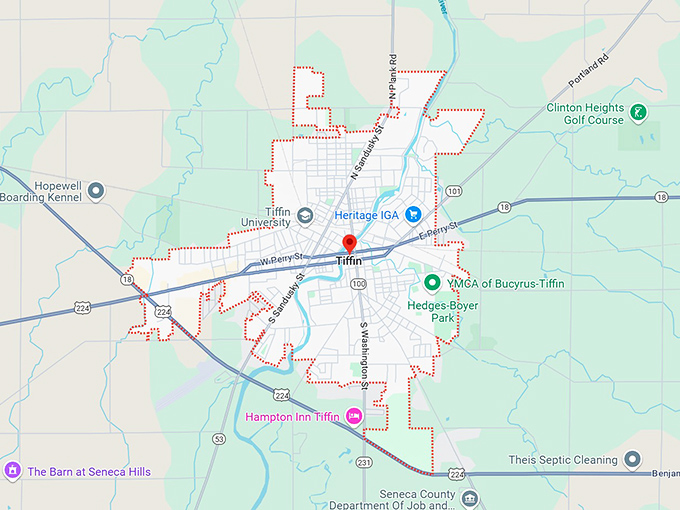 16. tiffin, oh map