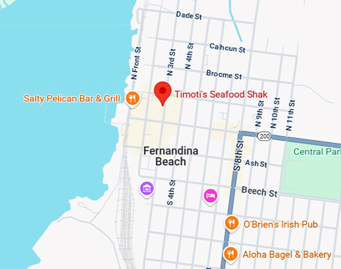 16. timoti's seafood shak map