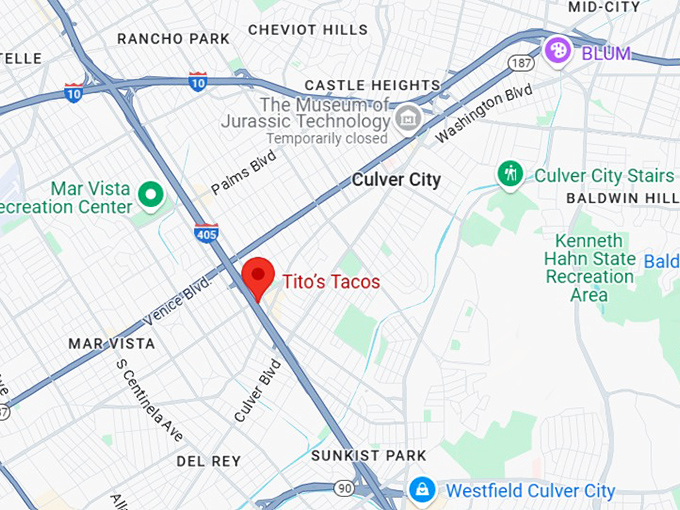 16. tito&rsquo;s tacos map