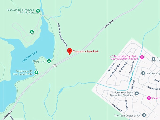 16. tobyhanna state park map