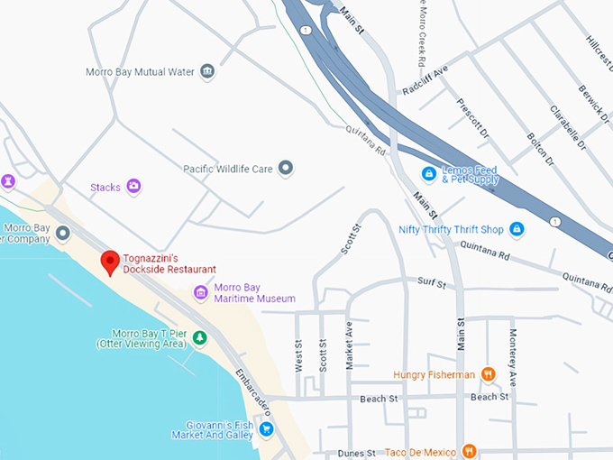 16. tognazzini's dockside restaurant map