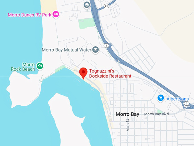 16. tognazzini's dockside restaurant map