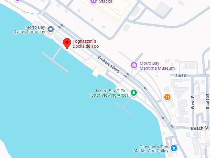 16. tognazzini's dockside too map