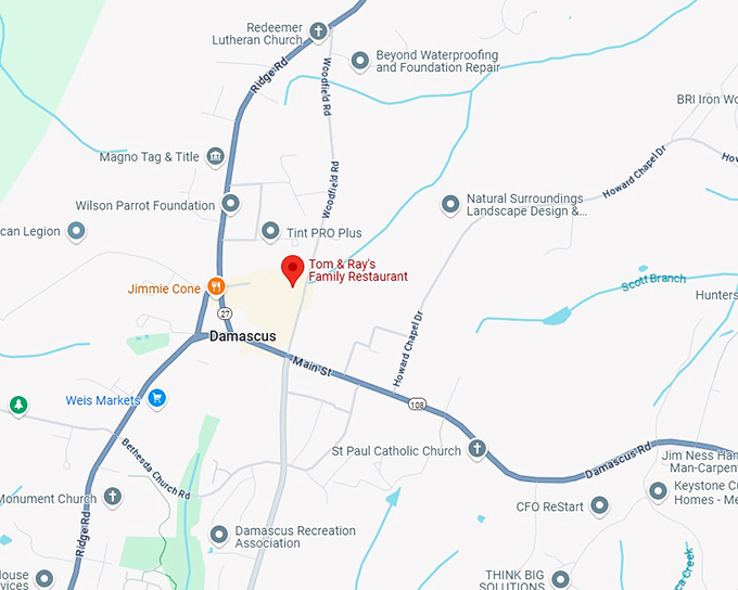 16. tom & ray's family restaurant map