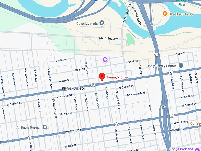 16. tommy&rsquo;s diner map