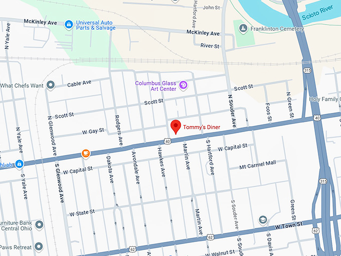 16. tommy's diner map