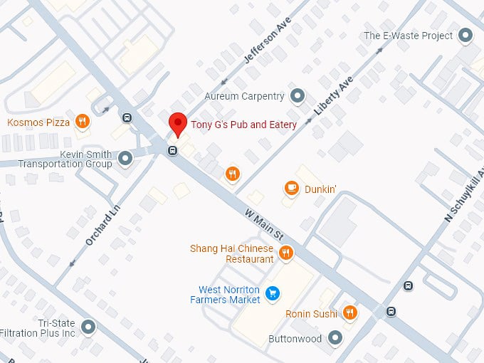 16. tony g's pub and eatery map