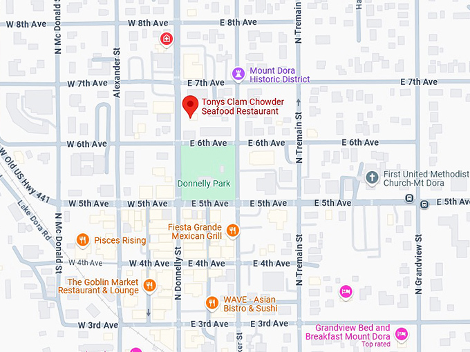 16. tonys clam chowder seafood restaurant map