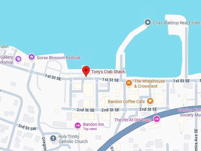 tony's crab shack map