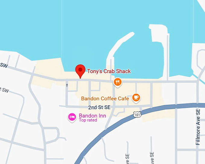 tony's crab shack map