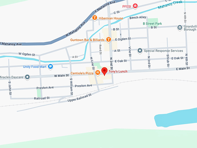 16. tony's lunch map