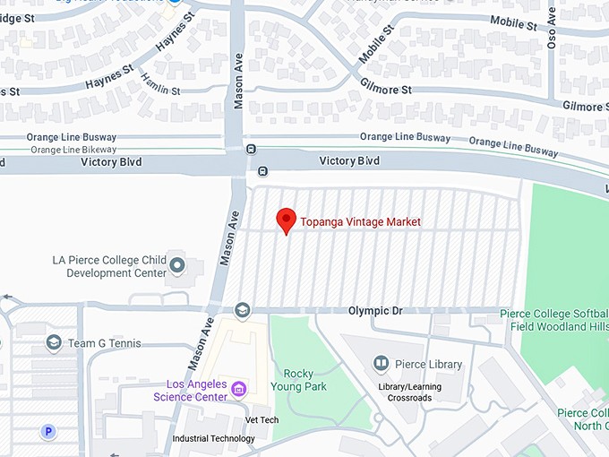 16. topanga vintage market map