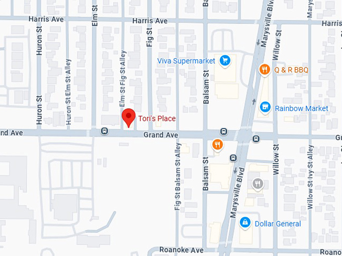 16. tori's place map