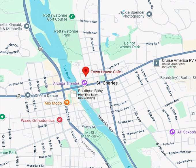 16. town house cafe map