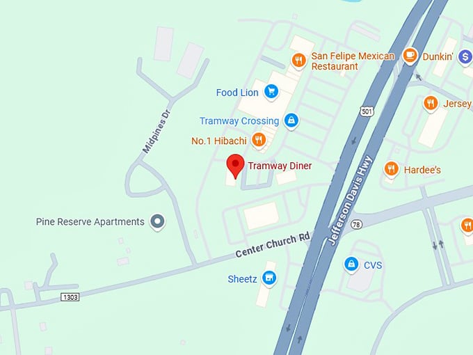 16. tramway diner map