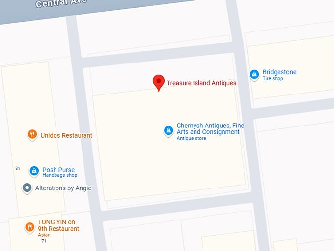 16. treasure island antiques map
