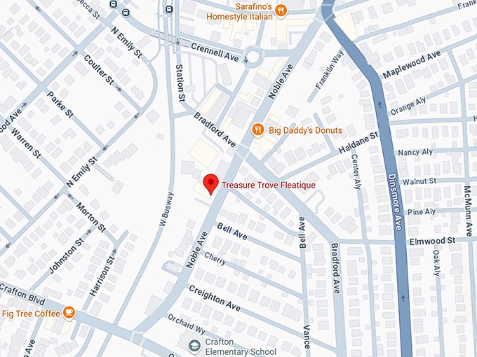 16. treasure trove fleatique map