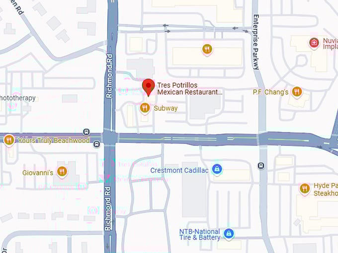 16. tres potrillos mexican restaurant and tequila bar map
