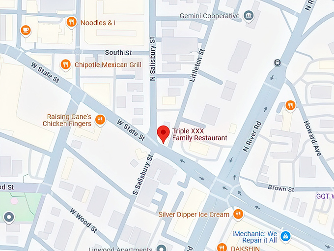 16. triple xxx family restaurant map